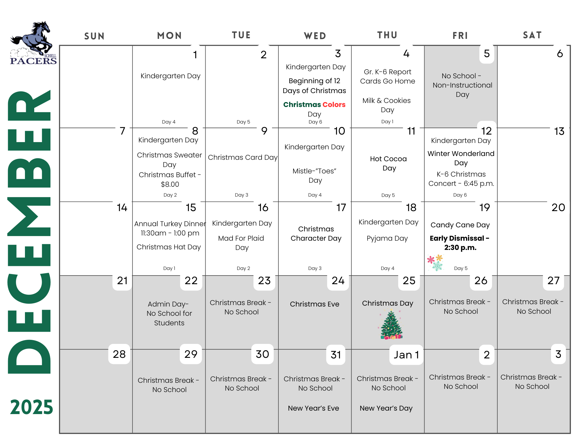 Newsletter Calendar & Events – Calendars & Schedules – Schell School