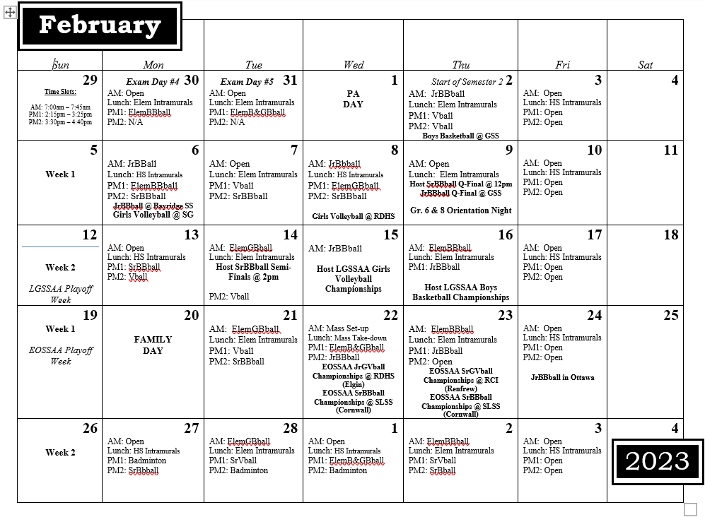 Gym Schedule Athletics St Mary Catholic High School gym-schedule-athletics-st-mary-catholic-high-school