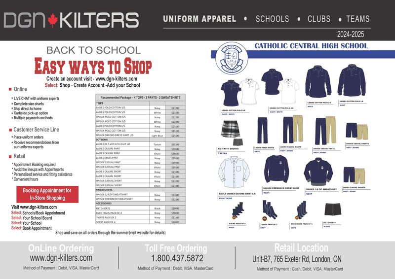 CCH Uniform Provider | Catholic Central High School