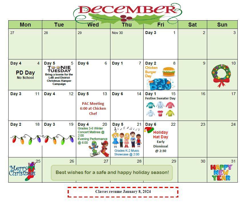 Calendar – Parents – Centennial School