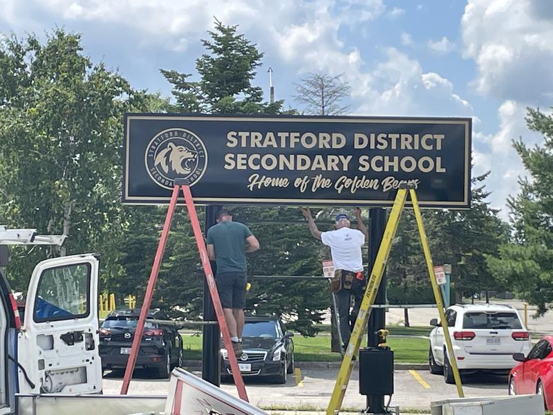 New Sign at SDSS! | Stratford District Secondary School