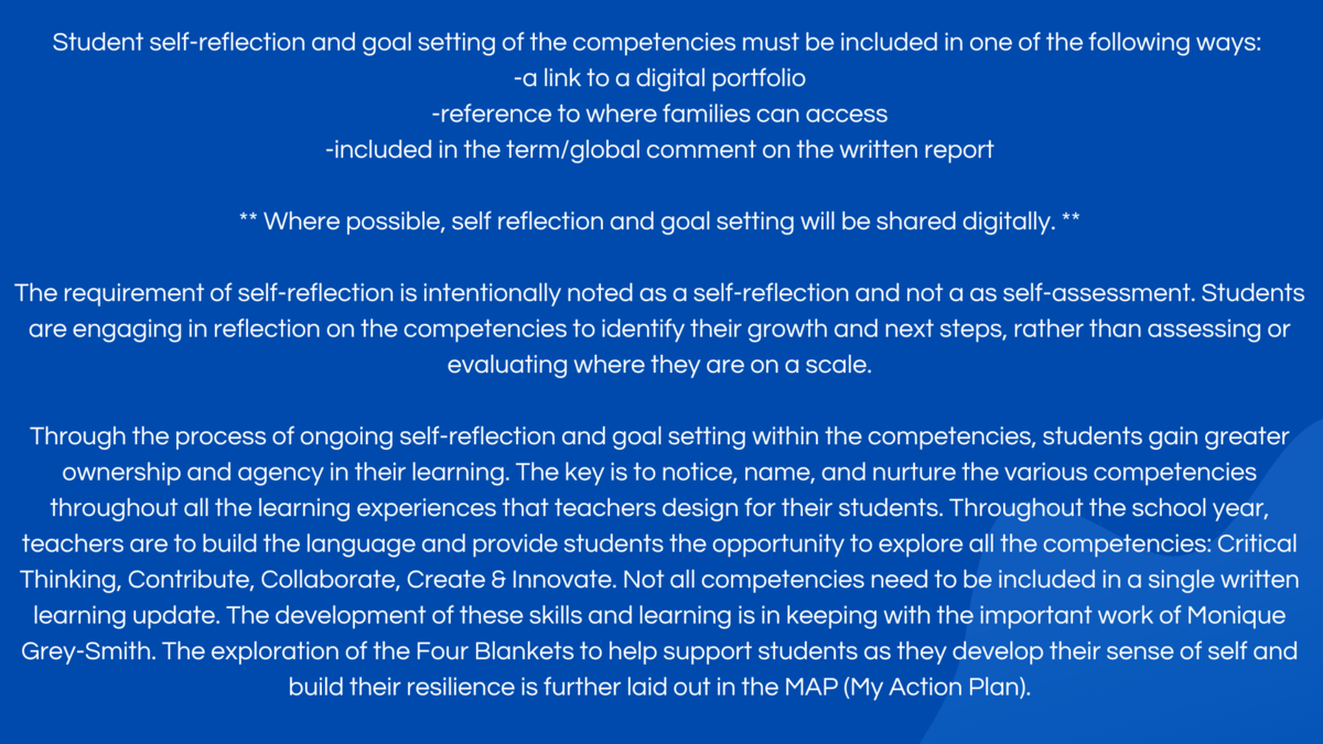 Self-Reflection & Goal Setting of Competencies – Communicating Student ...