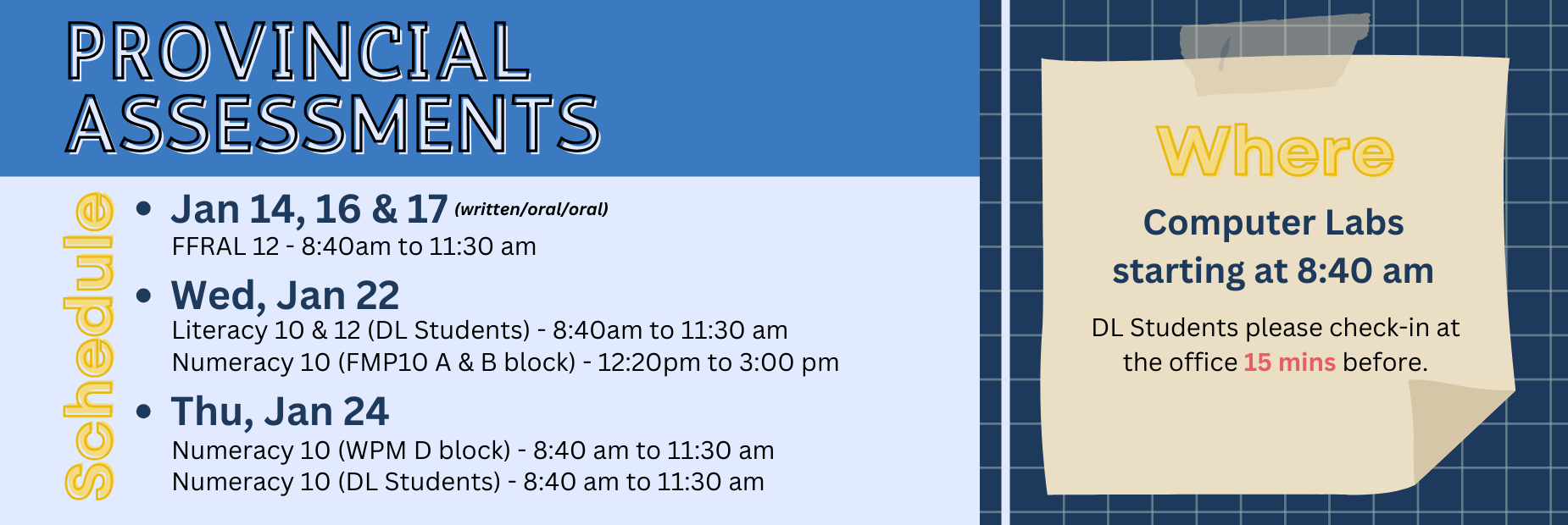 BC Provincial Assessment – GRADS & PROGRAMS – Stanley Humphries Secondary