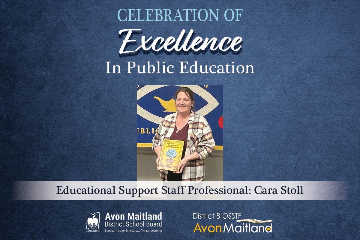 Staff Member Cara Stoll Wins Excellence in Public Education Award ...